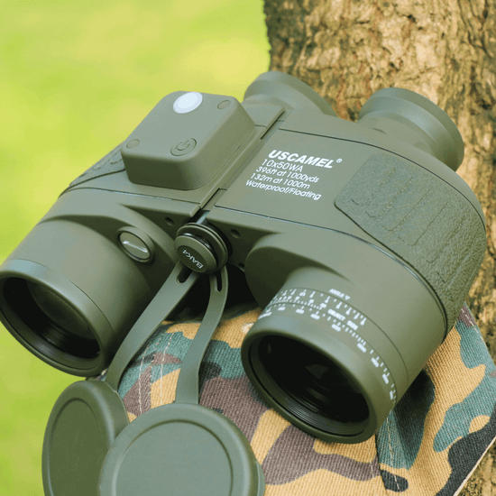 USCAMEL 10x50 Marine Waterproof Range Finder Binoculars with Compass ...